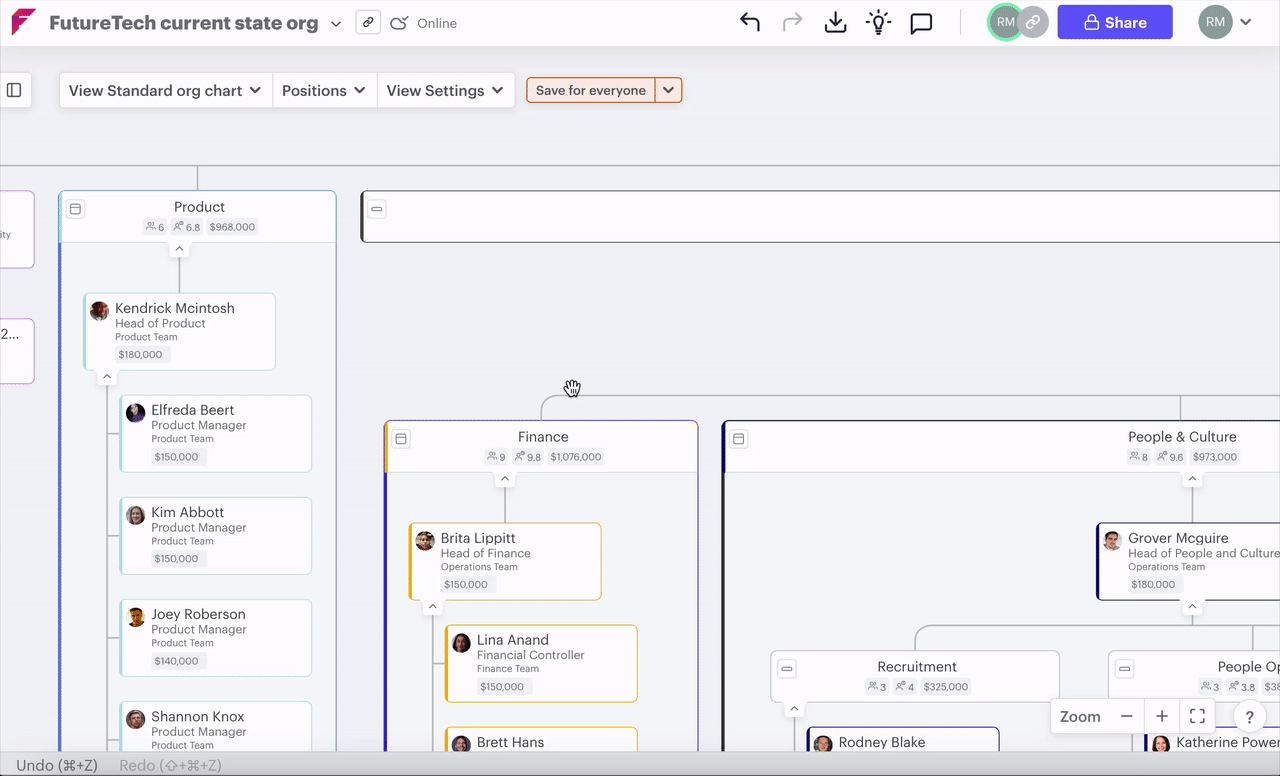 Undo, redo, or restore, and copy earlier versions of your scenarios ...