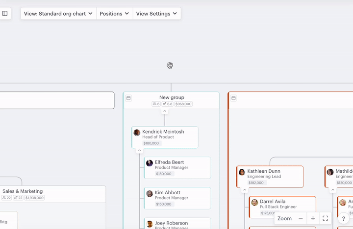 How to use groups on your organizational chart