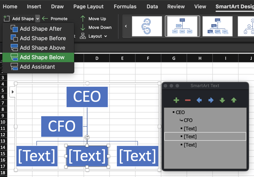 Building Org Charts Using Microsoft Excel
