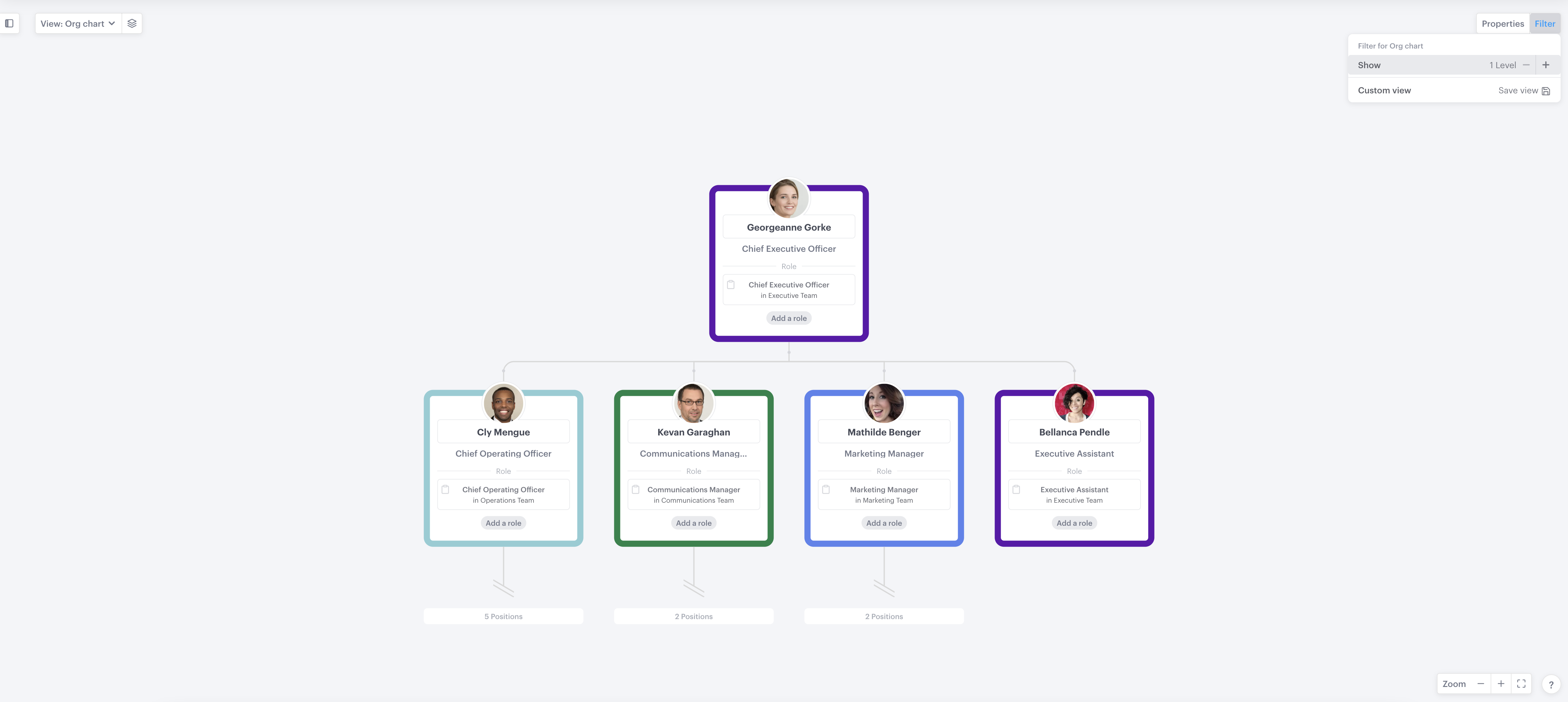 How to export and print your org chart